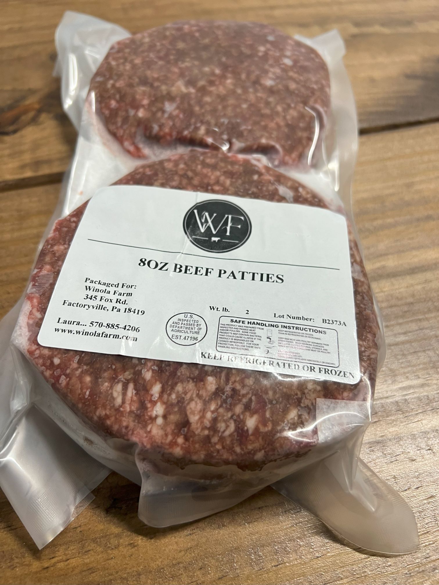 8 oz Beef Patties | WINOLA FARM LLC